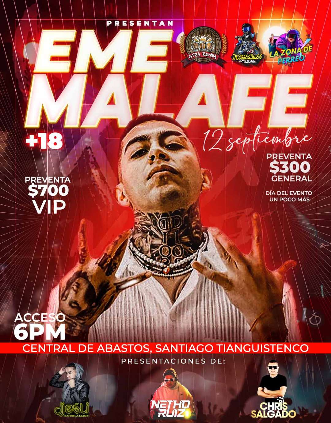 EME MALAFE: OTRA RONDA FEST 2.0 • 12 SEPTIEMBRE 2025 • 06 PM • Compra ...