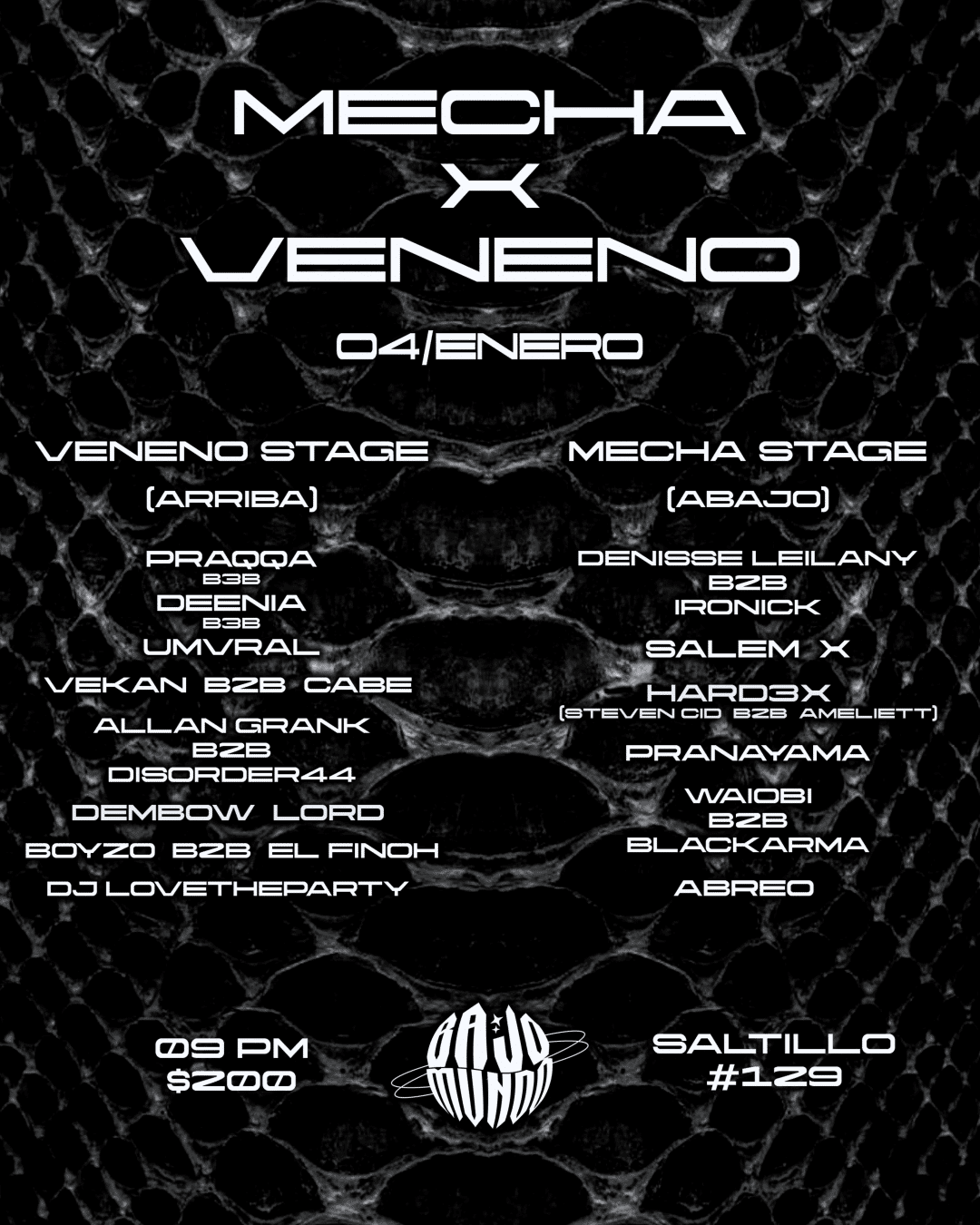 MECHA X VENENO • 04 ENERO • 09 PM • Compra boletos para eventos en Mexico